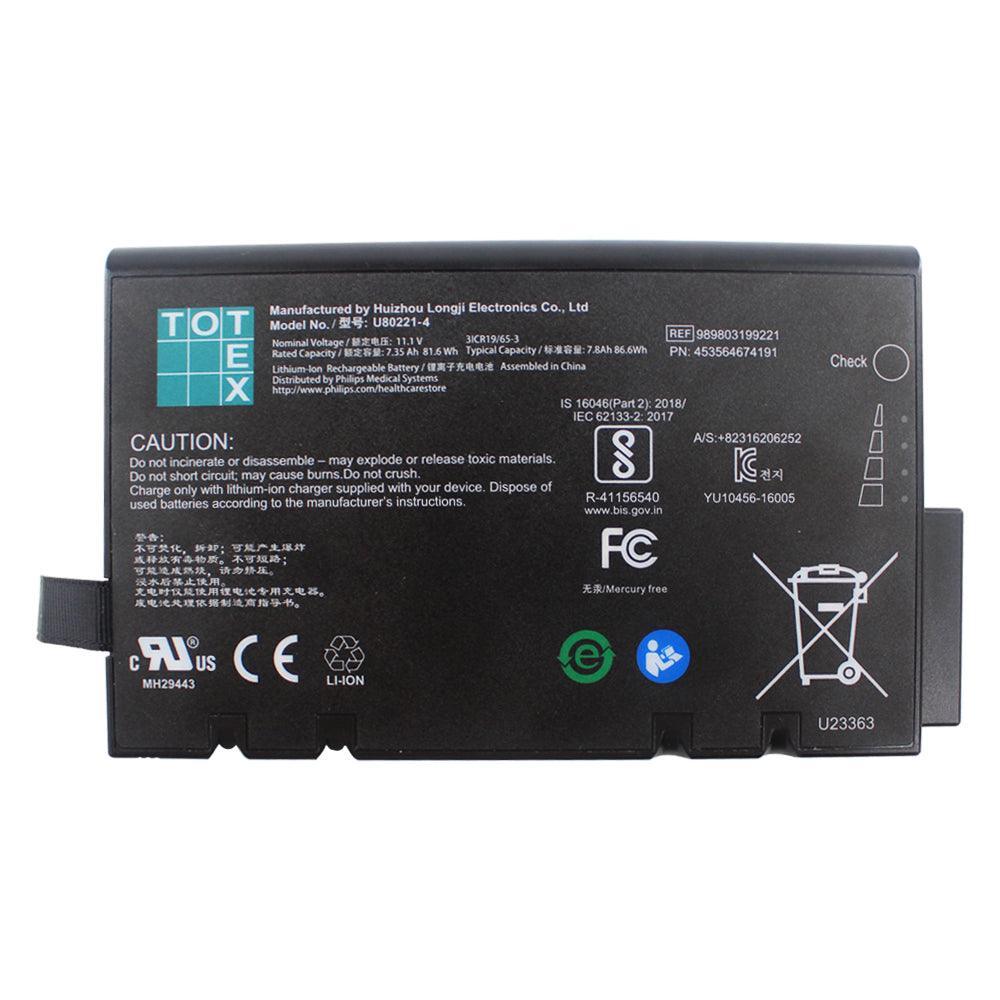 TOTEX U80221-4 Battery For Philips PageWriter ECG